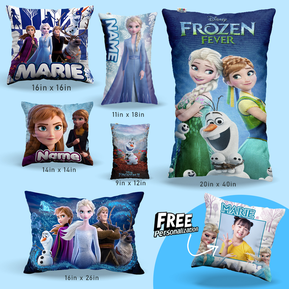 Frozen Pillow Character Anna Elsa Olaf Kristoff Hans Assorted Sizes ...