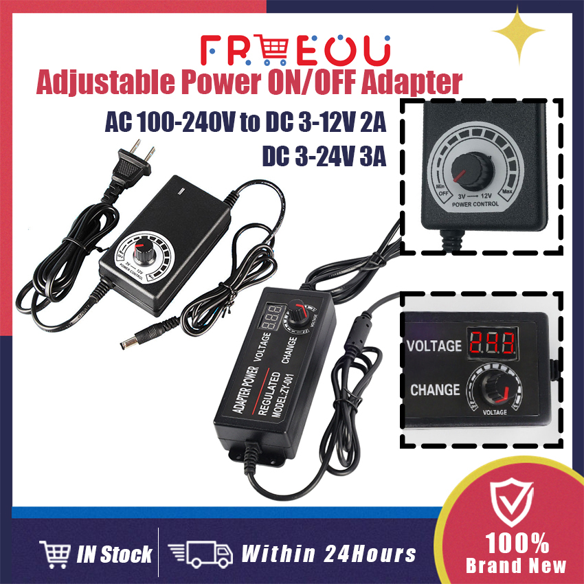 3V-12V 2A Adjustable Power Adapter 3A ON/OFF Adapter ZY-001 with LCD ...