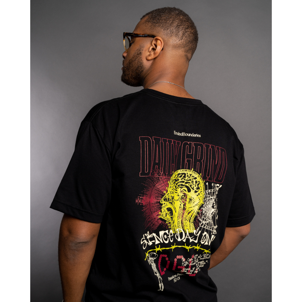 DAILY GRIND ERODED TSHIRT BLACK | Shopee Philippines