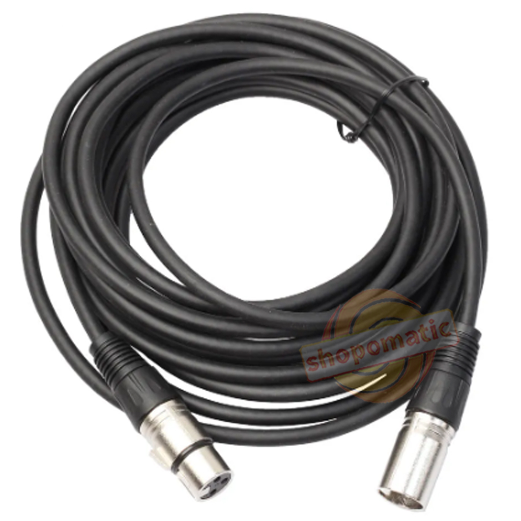 3 PIN XLR Microphone Cable Male To Female Balanced Patch Lead Mic OFC ...