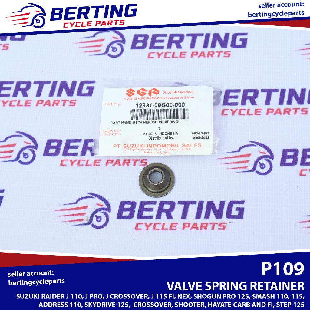SGP RETAINER VALVE SPRING Suzuki Raider J115 J Pro J 110 Genuine 12931 ...