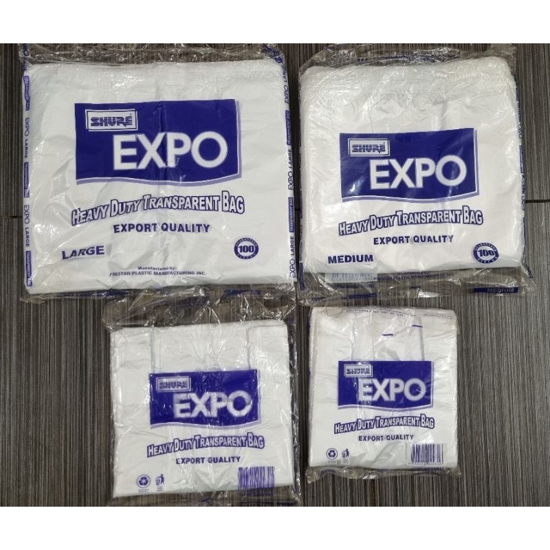Shure Expo Plastic Transparent Sando Bag (Mini, Tiny, Medium, Large ...