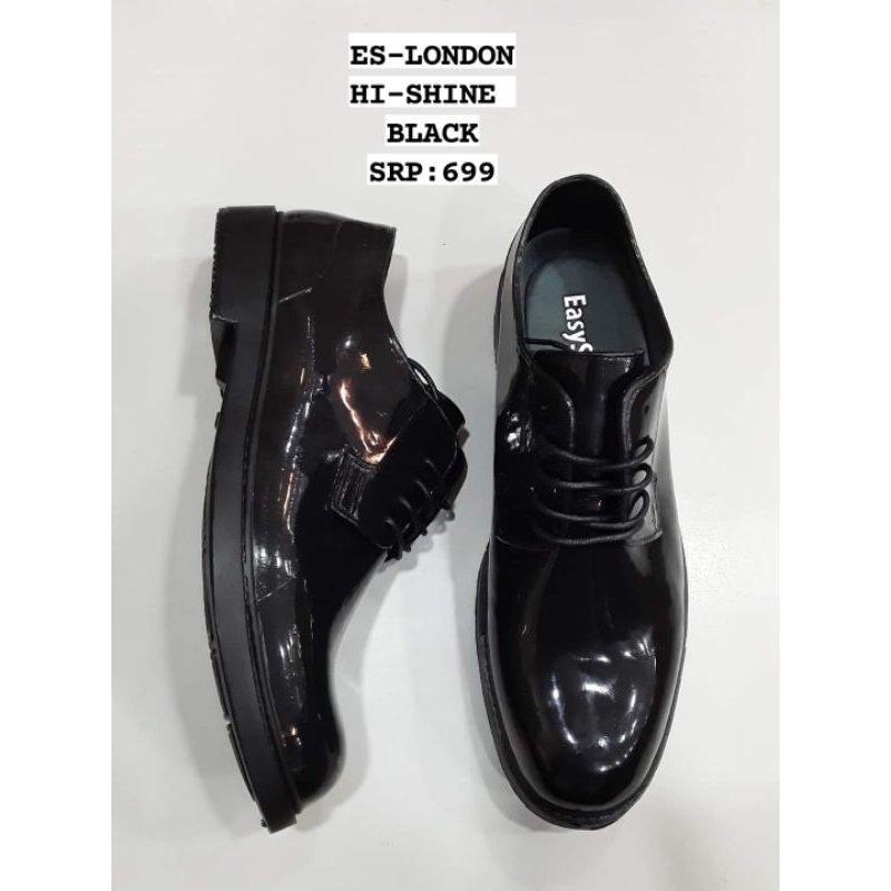 EasySoft LONDON HI-SHINE Formal Black Men's Shoes for Office, School ...