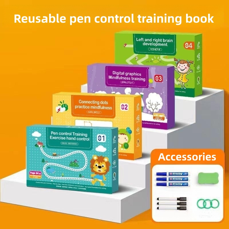 Tracing Book For Kids Training Coloring Book Erasable Writing Materials ...