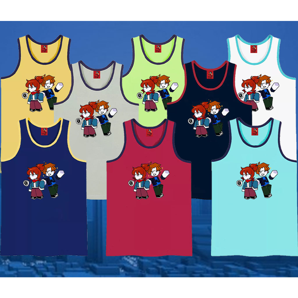 [KIDS] Roblox Bacon Sleeveless shirt Cotton Sando Printed Colored for ...