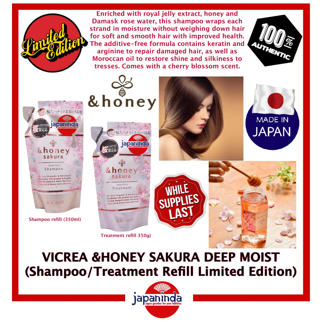 VICREA &HONEY SAKURA DEEP MOIST (Shampoo/Treatment refill) LIMITED ...