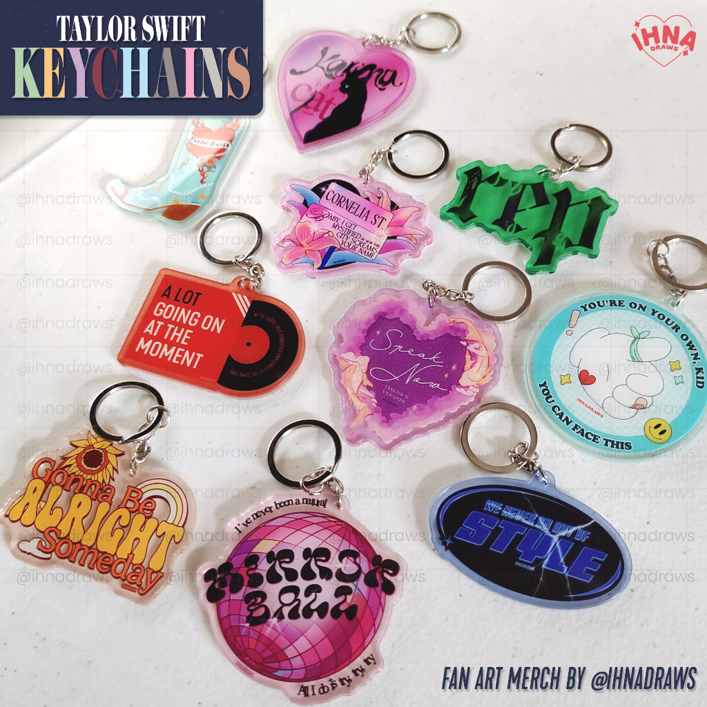 Taylor Swift Fan Art Keychains (Taylor's Version The Eras Tour ...