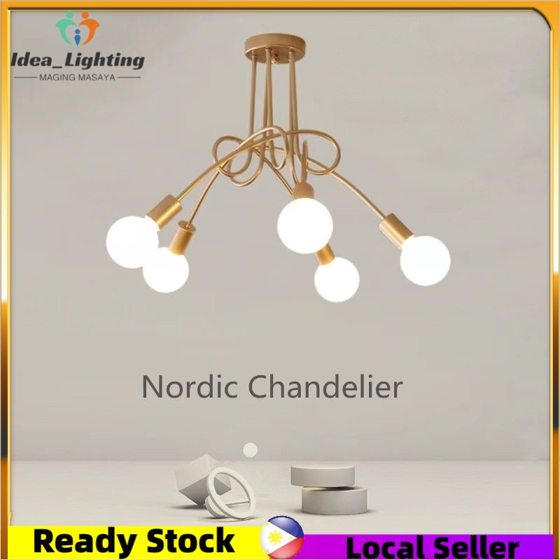 Bedroom Chandelier Ceiling Light Nordic Living Room Lamp Apartment ...