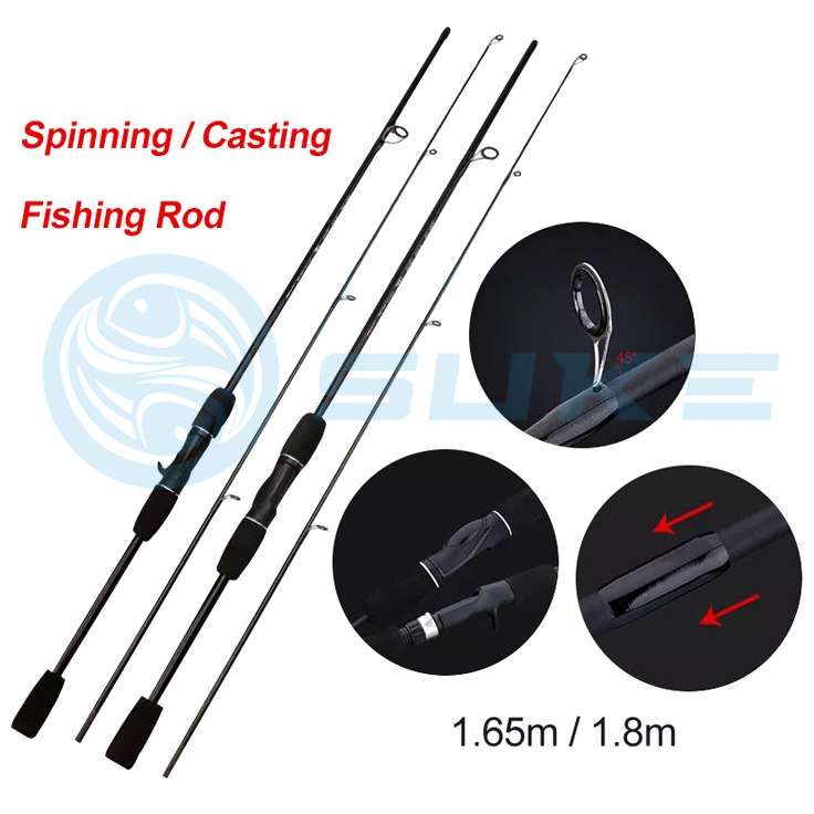 SUKE Fishing Rod Set Original 1.65/1.8M Spinning Reel Outdoor Rod 2 ...
