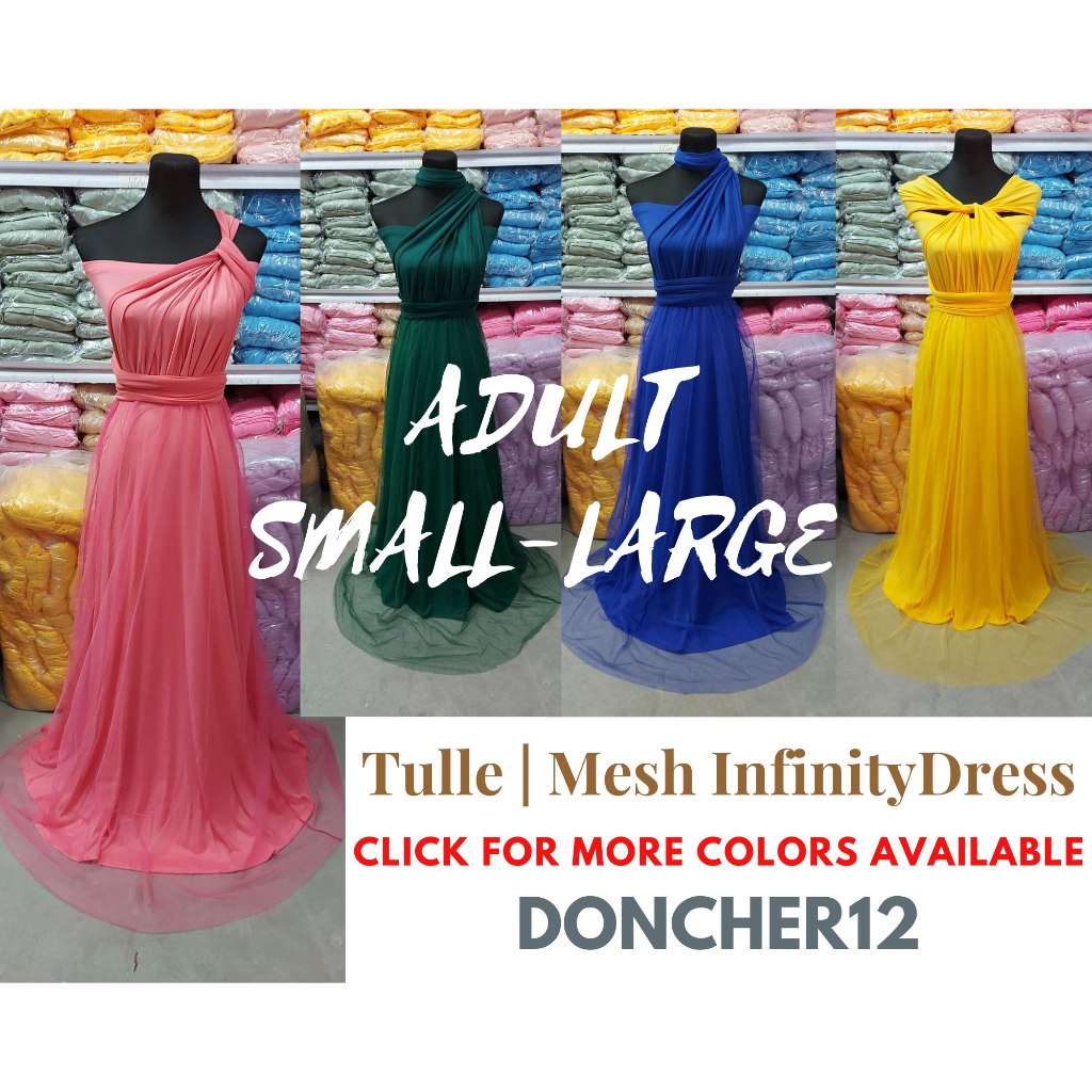 Infinity Dress with Soft Tulle Overlay – Multiway Bridesmaid Gown (70 ...