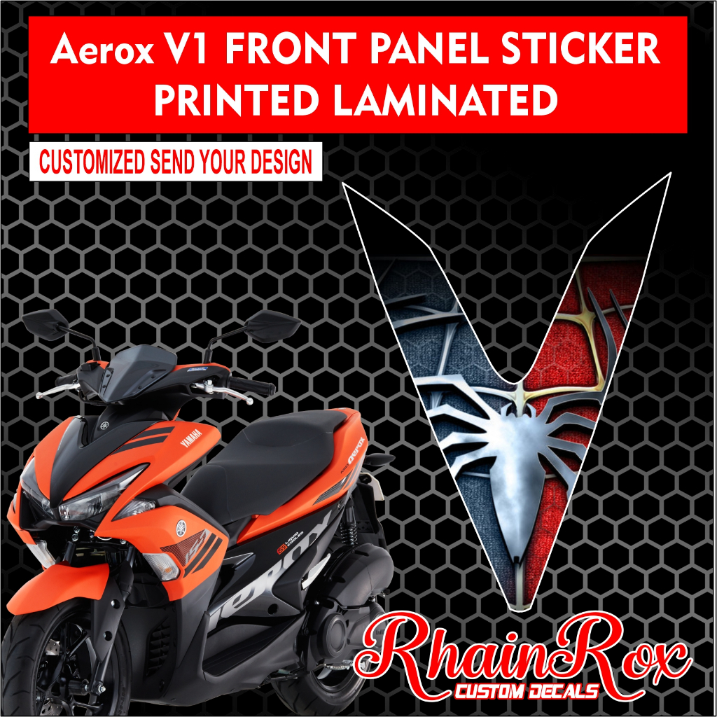 aerox v1 front panel sticker printed laminated | Shopee Philippines
