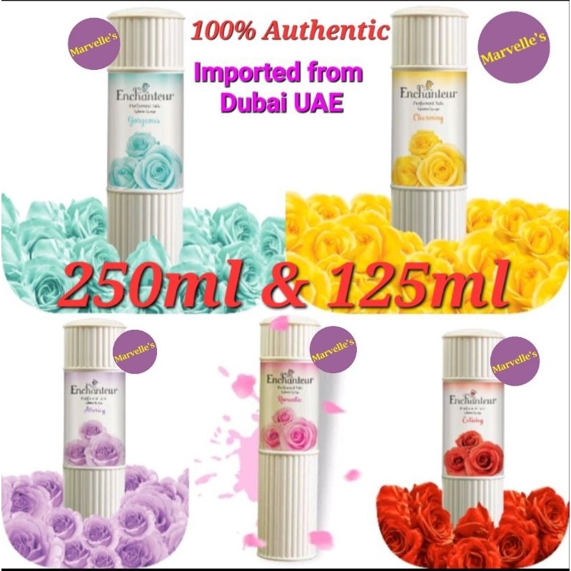 Enchanteur Perfumed Talc/Powder New Packaging 250 grams & 125 grams ...