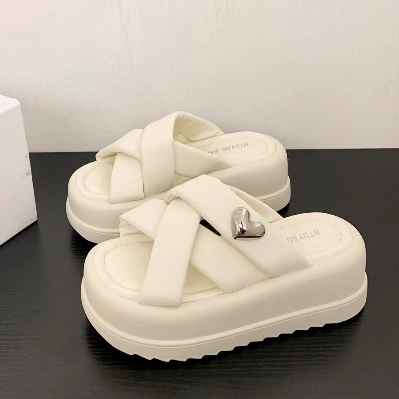 Korean Fashion Chunky rubber sandal for women | Shopee Philippines