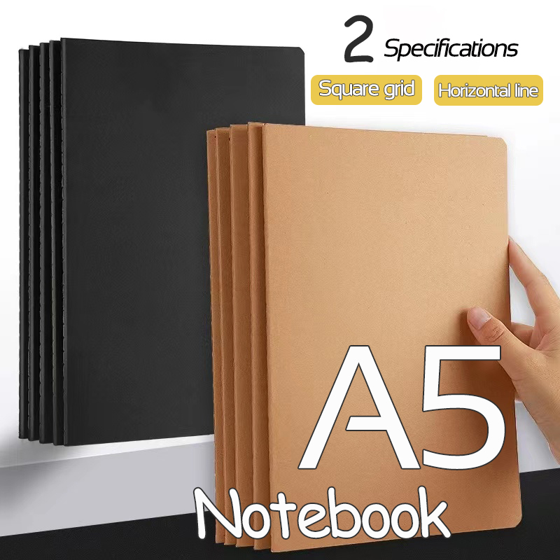 Kraft paper notebook thickened retro college student classroom notebook ...