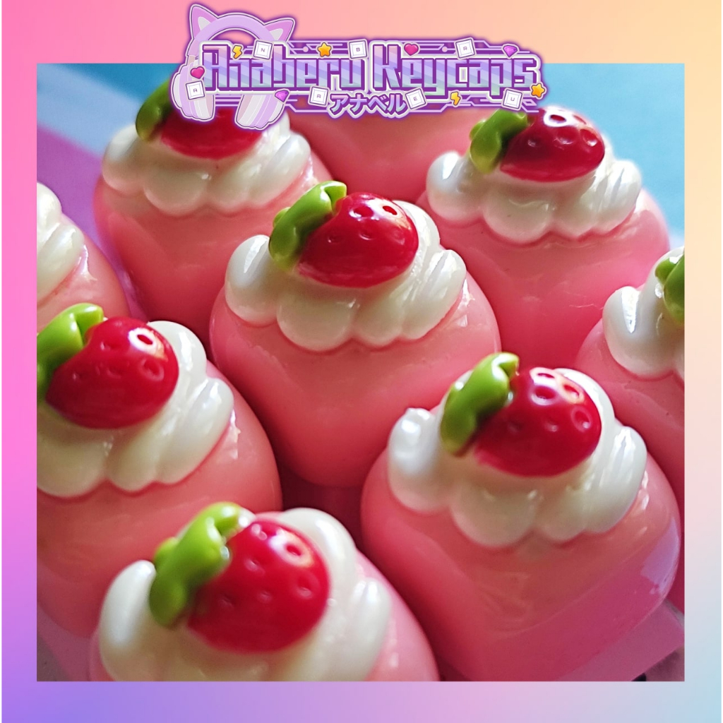 Strawberry Cake Keycaps | Shopee Philippines