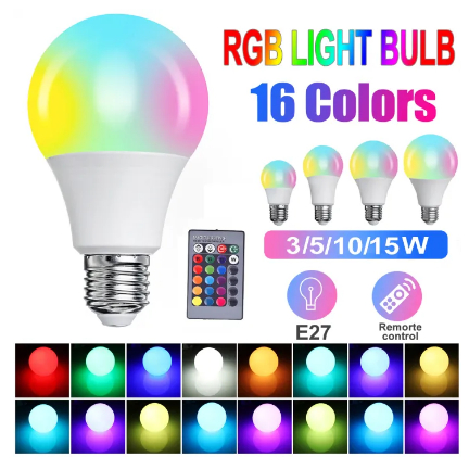 Remote Controls RGB 16 Colors Dimmer Low Power Consumption Energy light ...