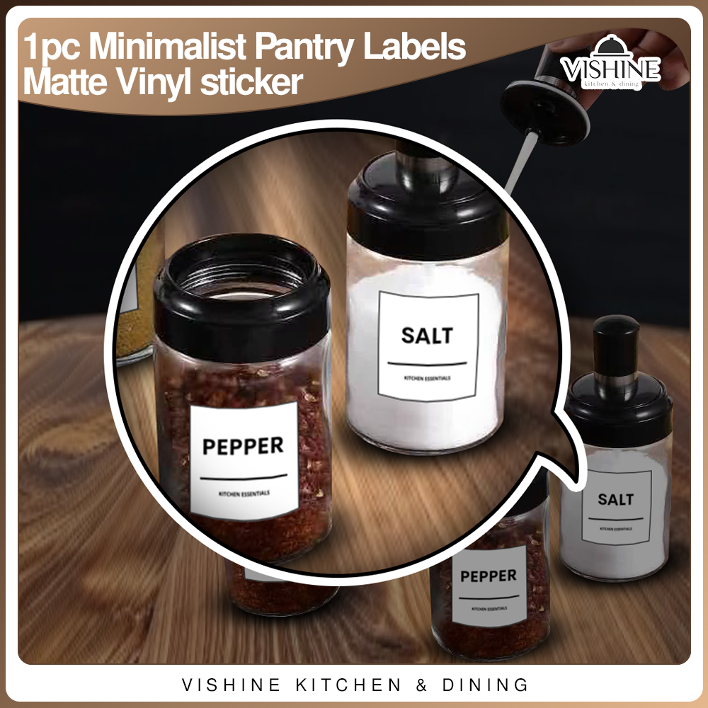 VISHINE 1pc Minimalist Pantry Label High Quality Waterproof Vinyl ...