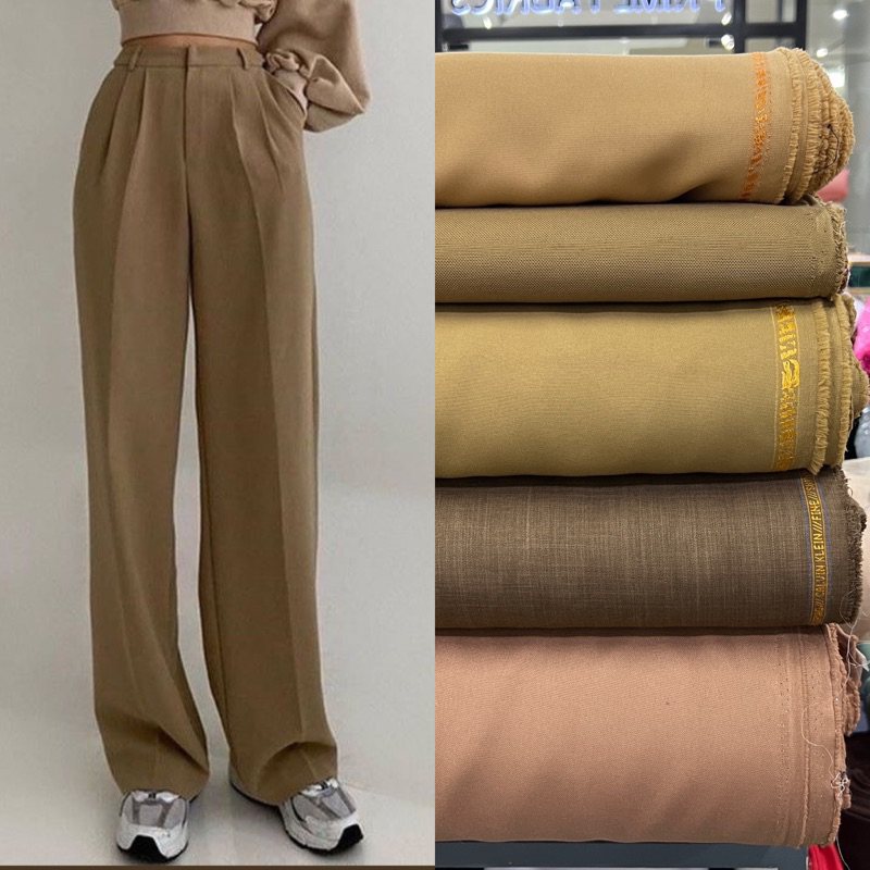 Khaki Tela Fabric for Pants 60” (Per Yard) | Shopee Philippines
