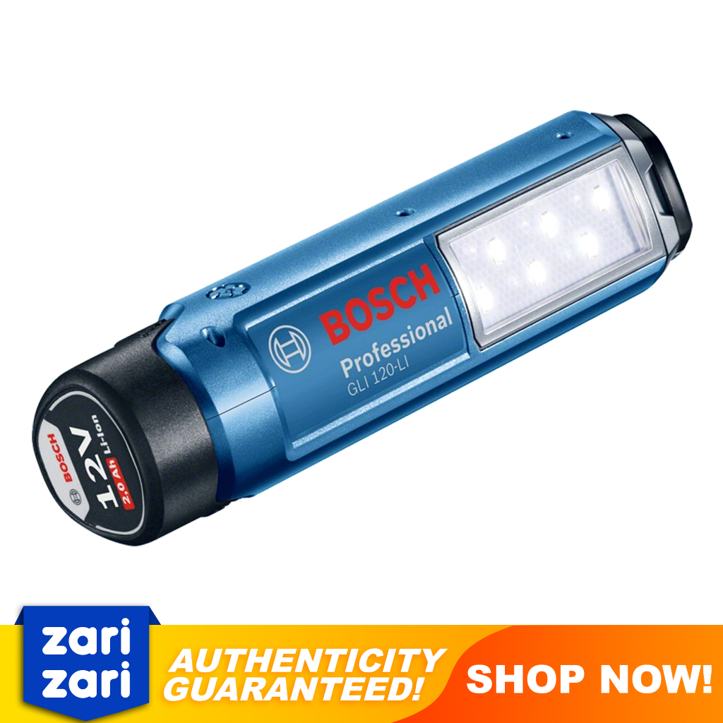 Bosch Professional Cordless Work Light Battery Torch 12V GLI 120-LI ...