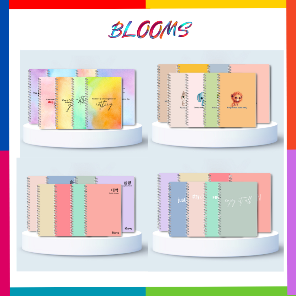 MOTI BUNDLE SET 8pcs in 1 BLOOMS High Quality Notebook Stationery High ...