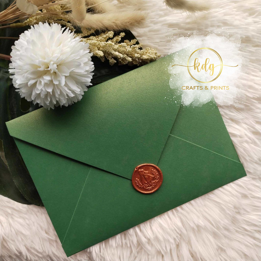 5 pcs - Emerald Green - Makapal 5R / 4R Baronial Envelopes For ...