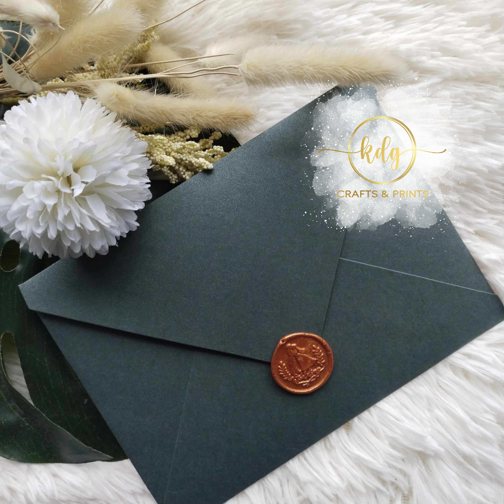 1 piece - Dark Green - Makapal 5R Baronial Envelopes For Invitations ...