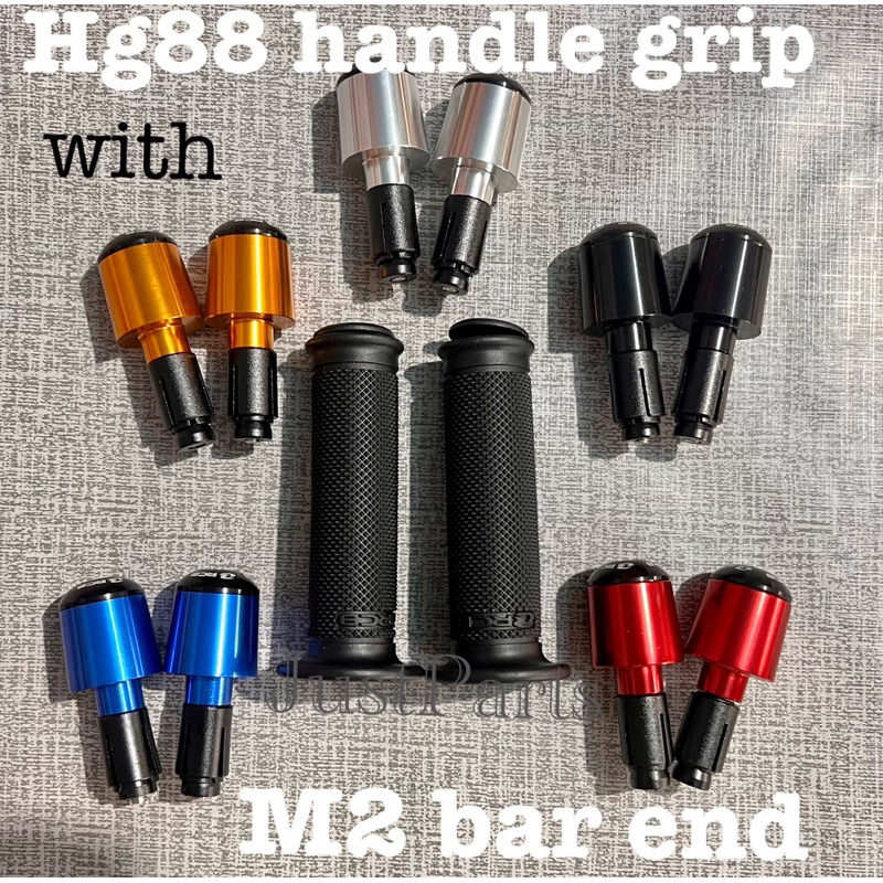 RCB Handle Grip HG88 BLACK + RCB M2 Bar End | Shopee Philippines