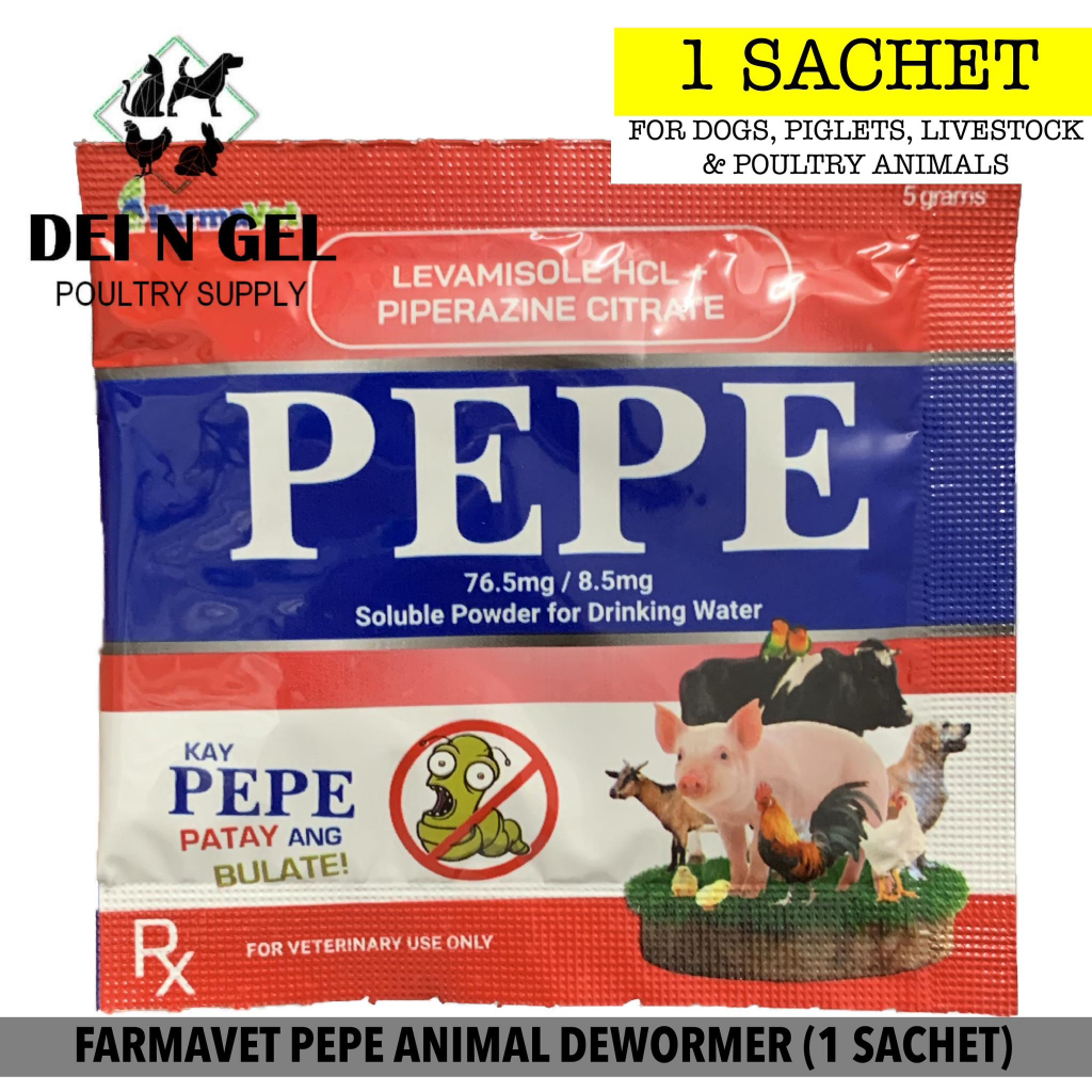 FARMVET PEPE SOLUBLE POWDER DEWORMER FOR DOG, CHICKEN, PIGS - 5GRAMS (1 ...