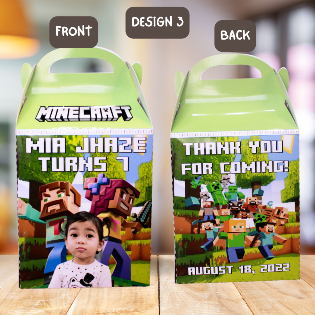 Minecraft lootbox lootbag customized personalized | Shopee Philippines