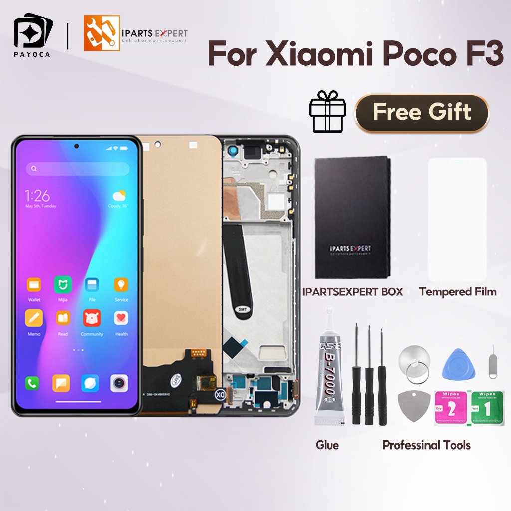 Original LCD AMOLED For Xiaomi POCO F3 M2012K11AG LCD Display Touch ...