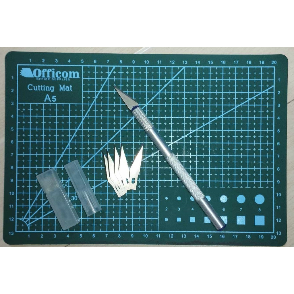 A5 cutting mat set self-healing craft cutting board, hobby knife with 5 ...