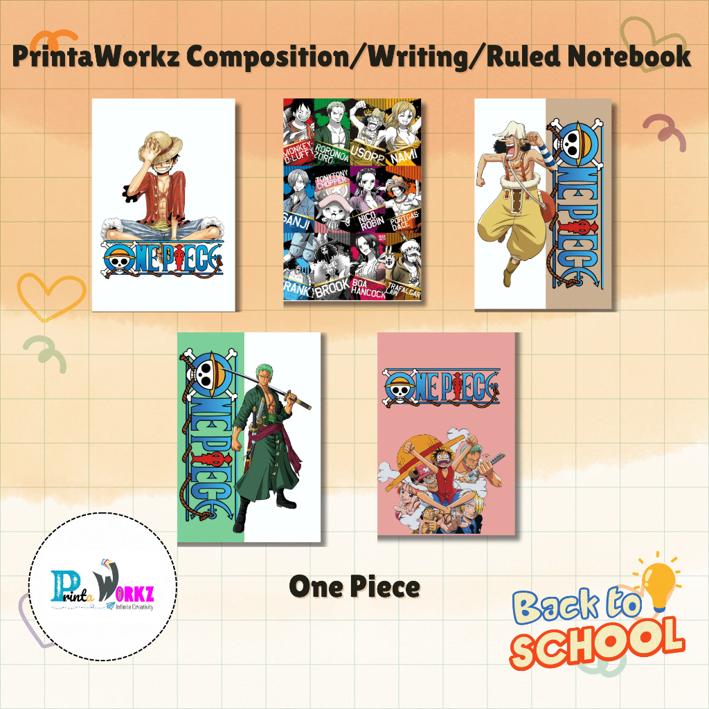 PrintaWorkz – Composition/Writing/Spiral/Binder Filler Notebook 50 lvs ...