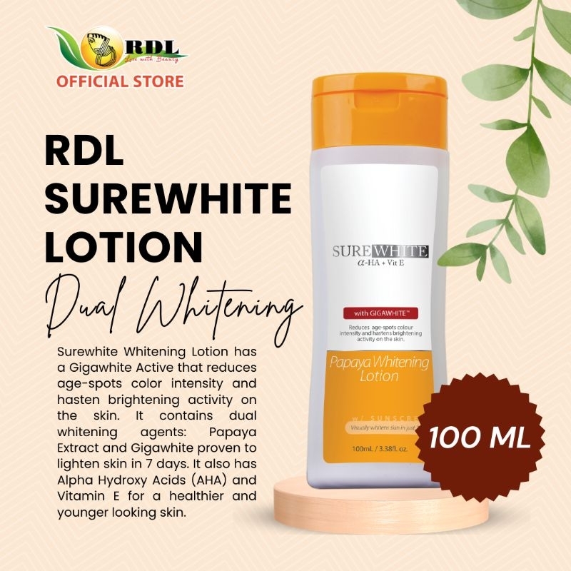 RDL Surewhite Lotion 100ml | Shopee Philippines