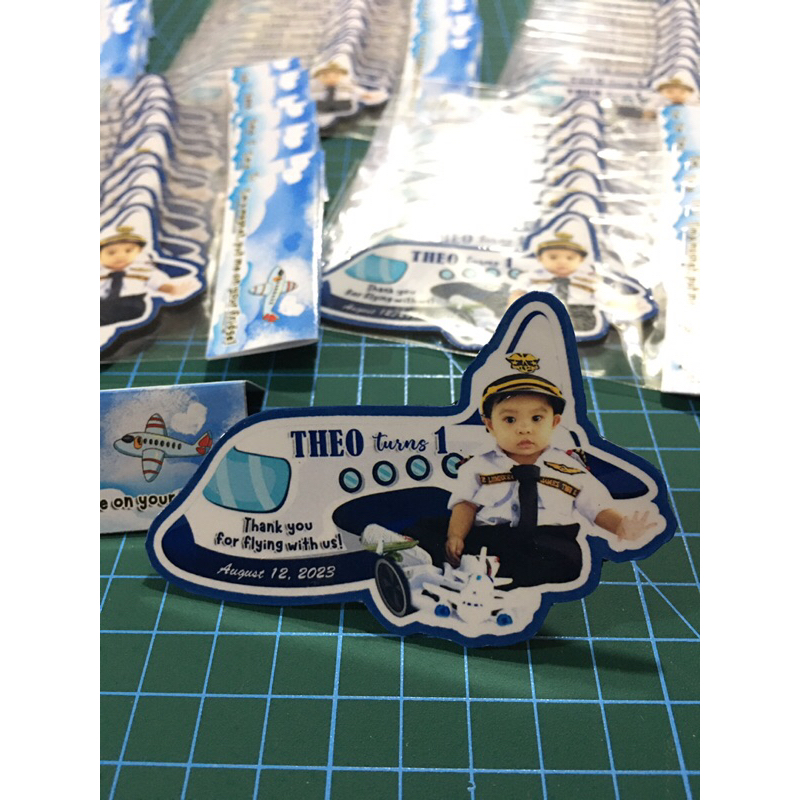 PERSONALIZED Cut Out Ref Magnet Airplane Theme | Shopee Philippines