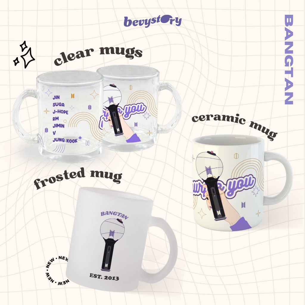BevyStory | Bangtan BTS Army Kpop Mug Cute Aesthetic Gift Ideas Fanmade ...