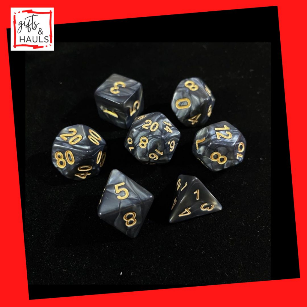 7pc Polyhedral Dice Set- D20, D12, D10(00-90), D8, D6, D4 for DND, MTG ...