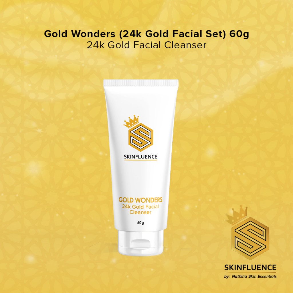 Skinfluence Gold Wonders (24k Gold Facial Cleanser) 60g | Shopee ...