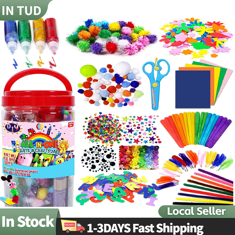 Handmade educational toy material kit set Colorful Plush Sticks Wool ...