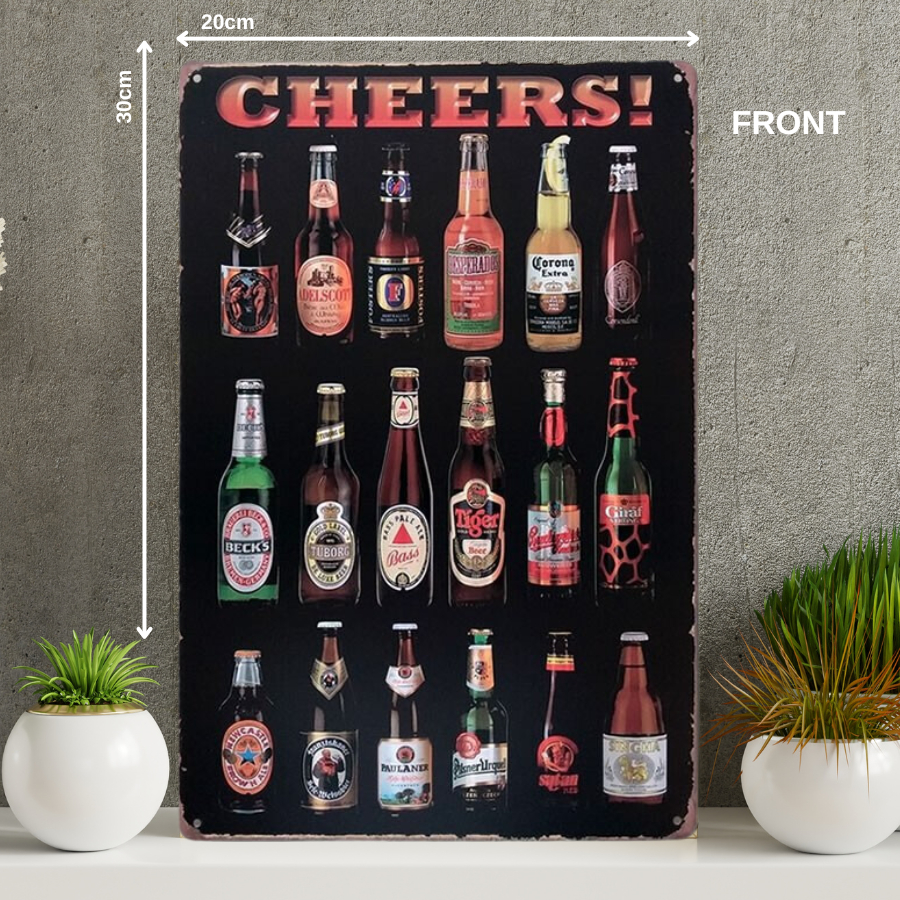 Decors and Beyond Rustic Vintage Beer Signs Metal Tin Plate Home Wall ...