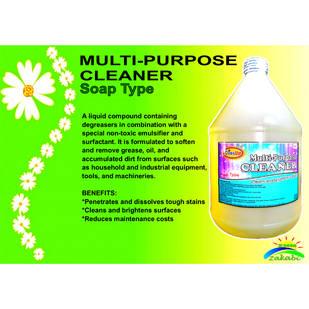 CLINS UP MULTI-PURPOSE CLEANER 1Gallon | Shopee Philippines