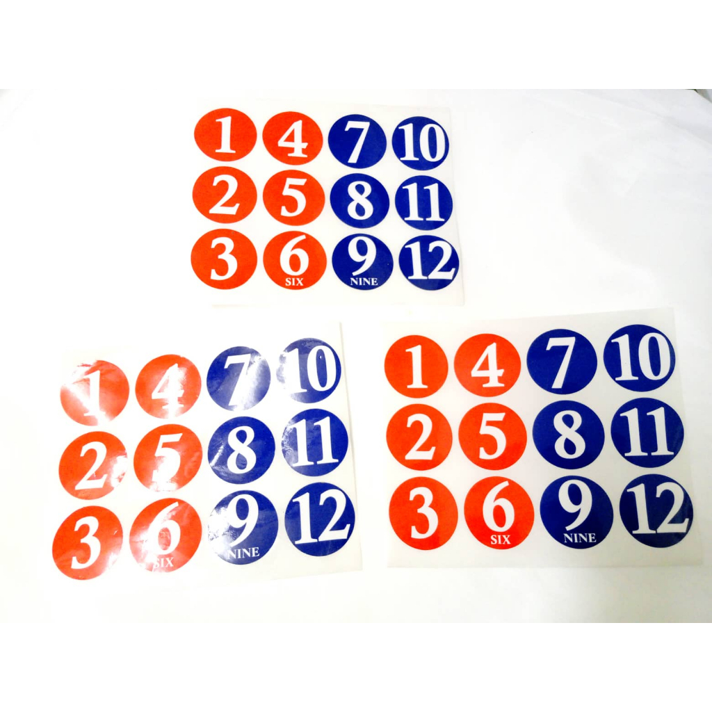 3 PCS. PITCHA STICKER WITH FREE 1 SET FIBER PITCHA/ 12 NUMBERS STICKER ...