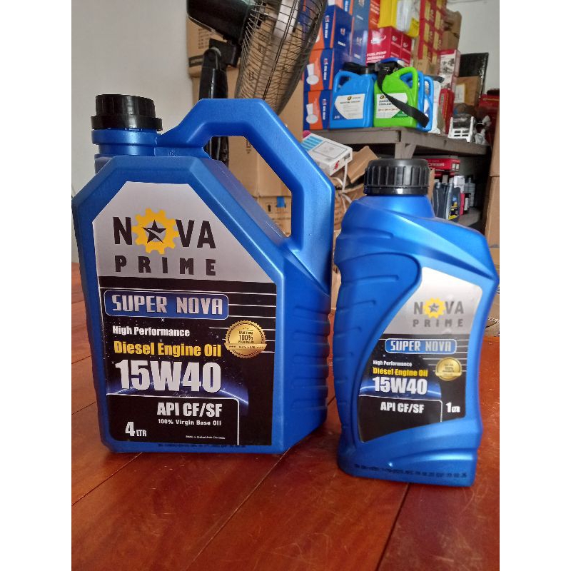 Nova Prime Super Nova Diesel Engine Oil 5w40 1L/4L API SF/CF | Shopee ...