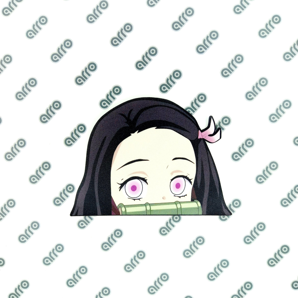Nezuko | Demon Slayer | Anime Peeker Sticker For Aquaflask, Laptop ...