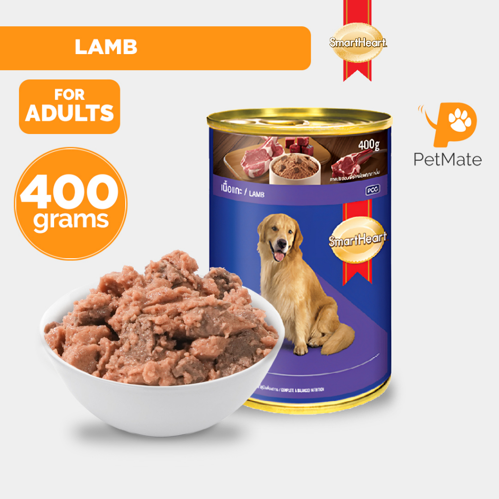 SmartHeart Adult Wet Dog Food Canned Lamb 400g - PetMate delicious meal ...