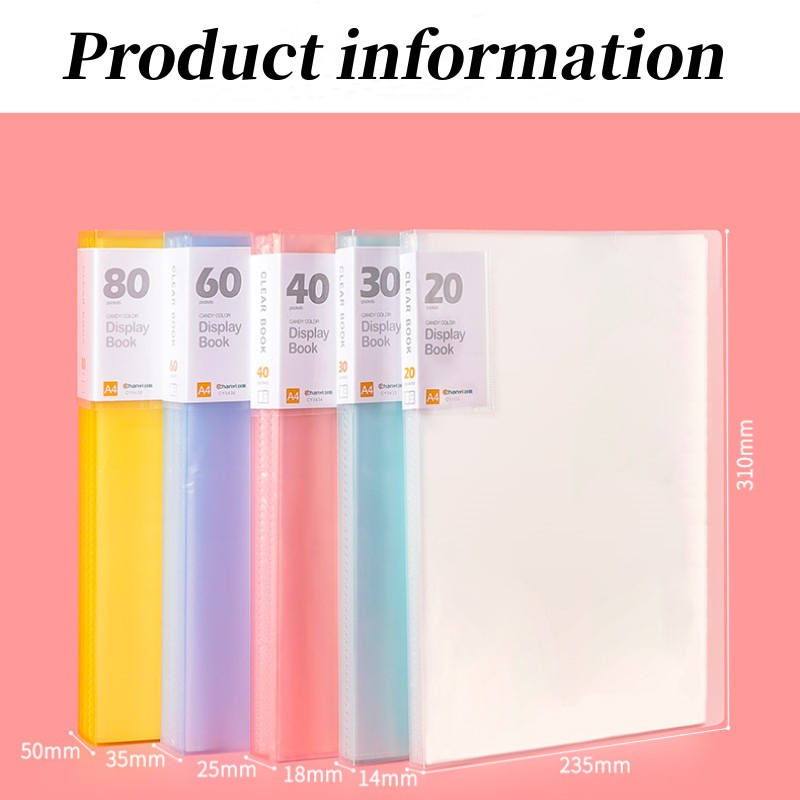 A4 Large capacity Folder Transparent Storage Document Organizer exam ...