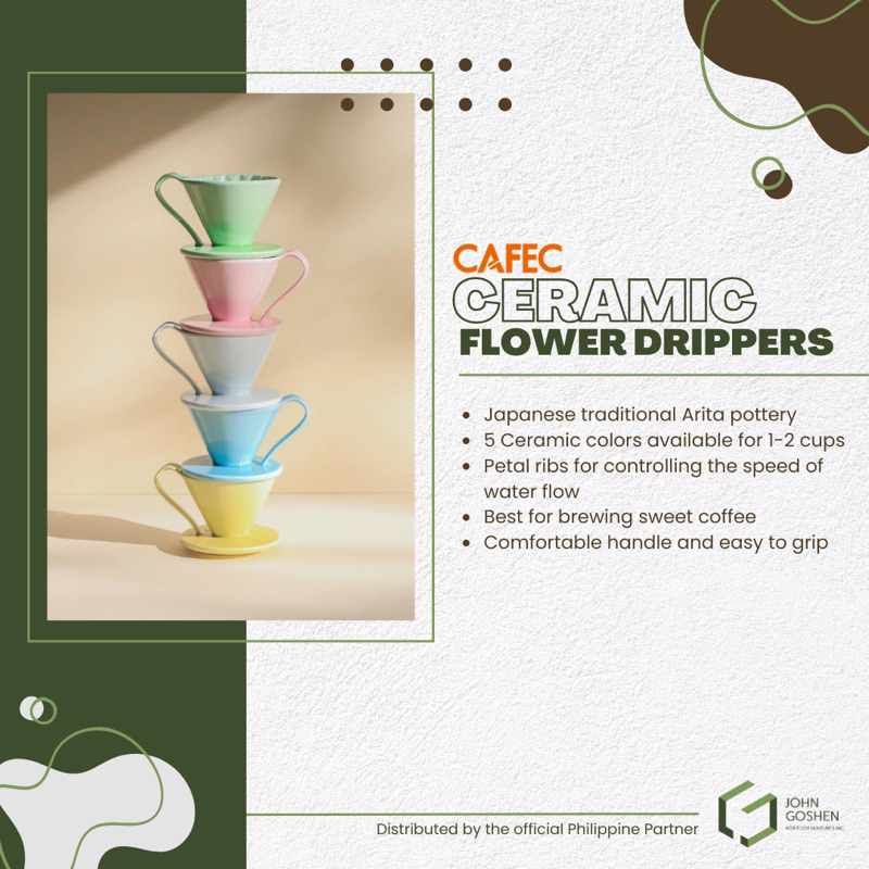 CAFEC Ceramic Flower Coffee Dripper | Shopee Philippines