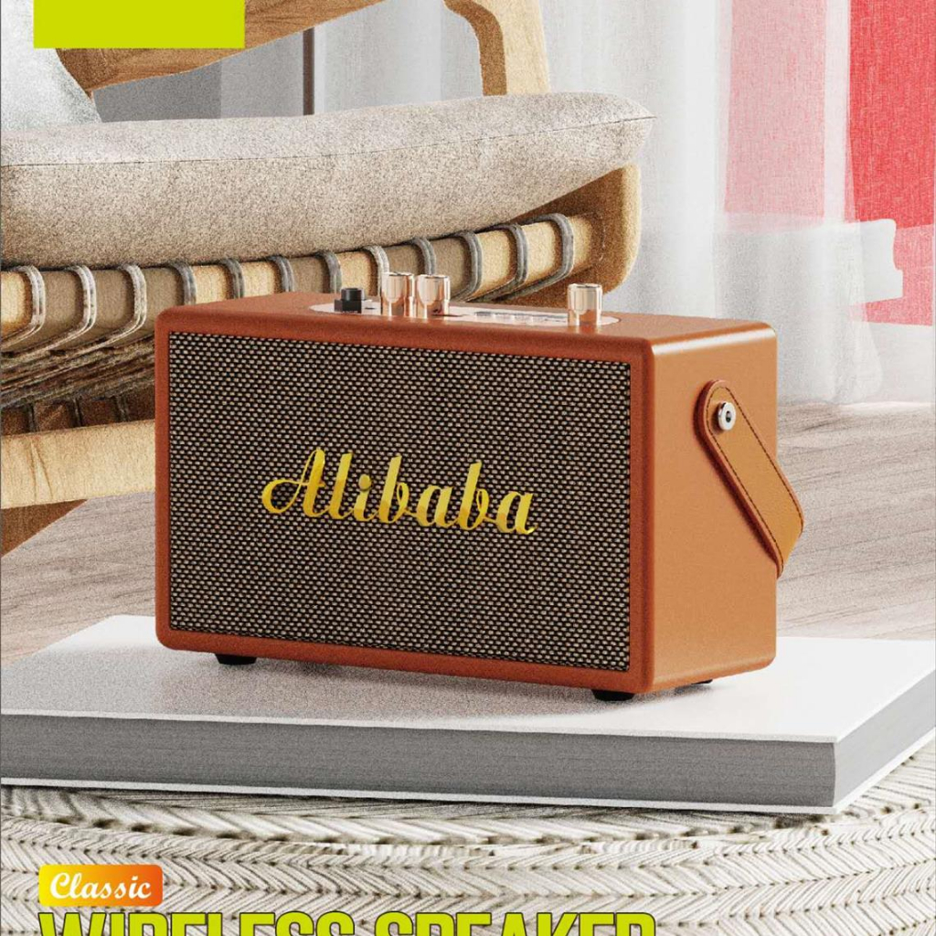 Alibaba Ali-SK57 Classic Wireless Speaker Superior Stereo Sound Bass ...