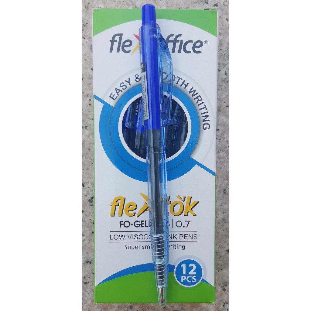 [FlexOffice] Flextok Low Viscosity ink Pens [12pcs] Ballpen [0.5, 0.7 ...
