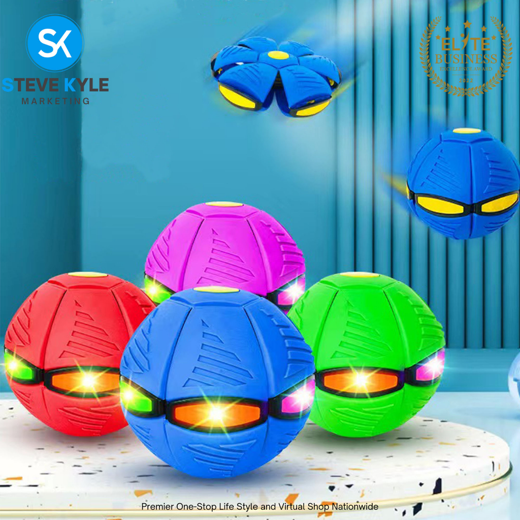 Magic UFO Flying Ball Throw Disc Ball with LED Light For Outdoor Kid's ...