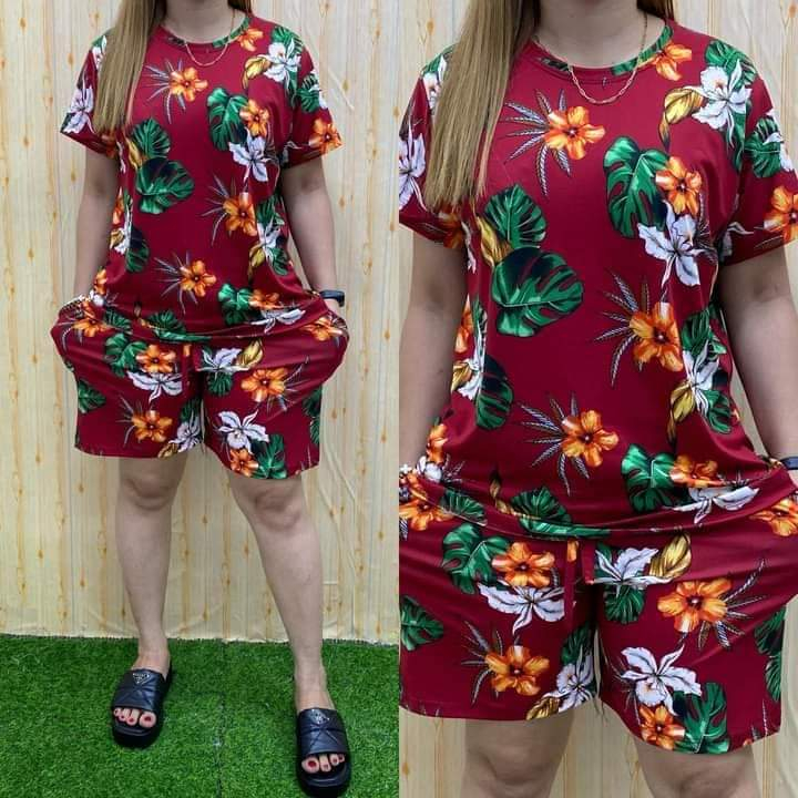 T-shirt terno short for woman | Shopee Philippines